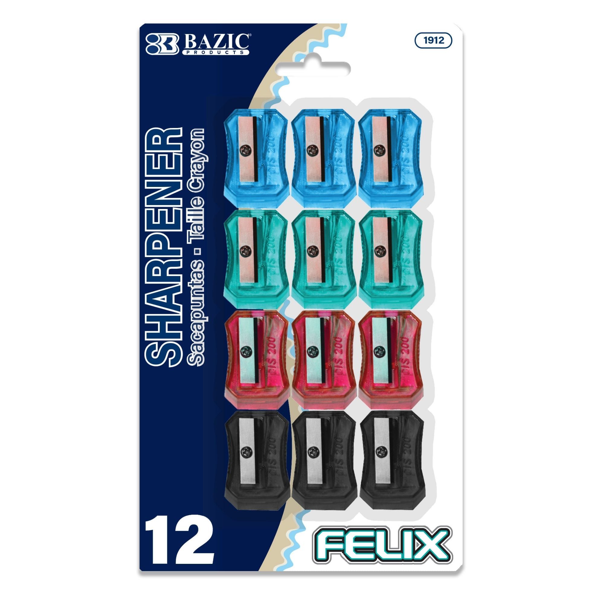 BAZIC Felix Square Transparent Pencil Sharpener (12/Pack) – BAZIC Store