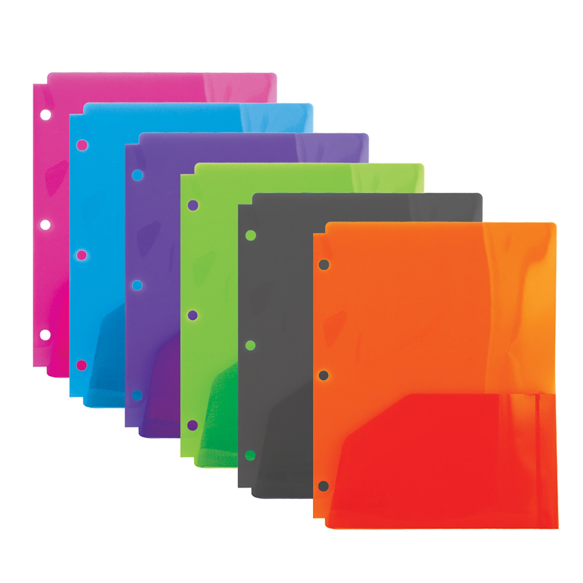 BAZIC Translucent 2-Pocket Poly Portfolio – BAZIC Store
