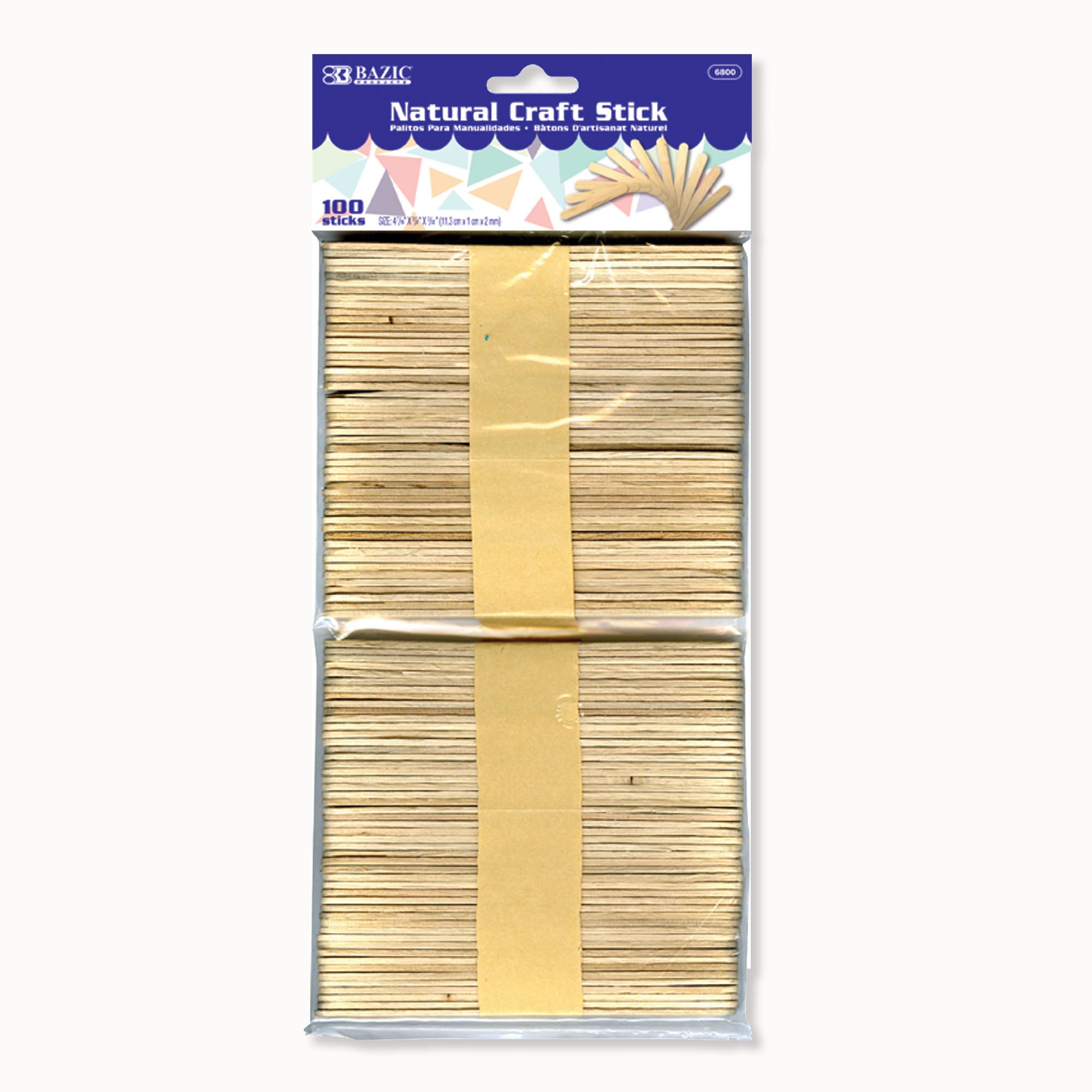 BAZIC Natural Craft Stick (100/Pack) – BAZIC Store