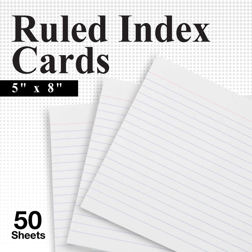 Index Card Sizes 5x8